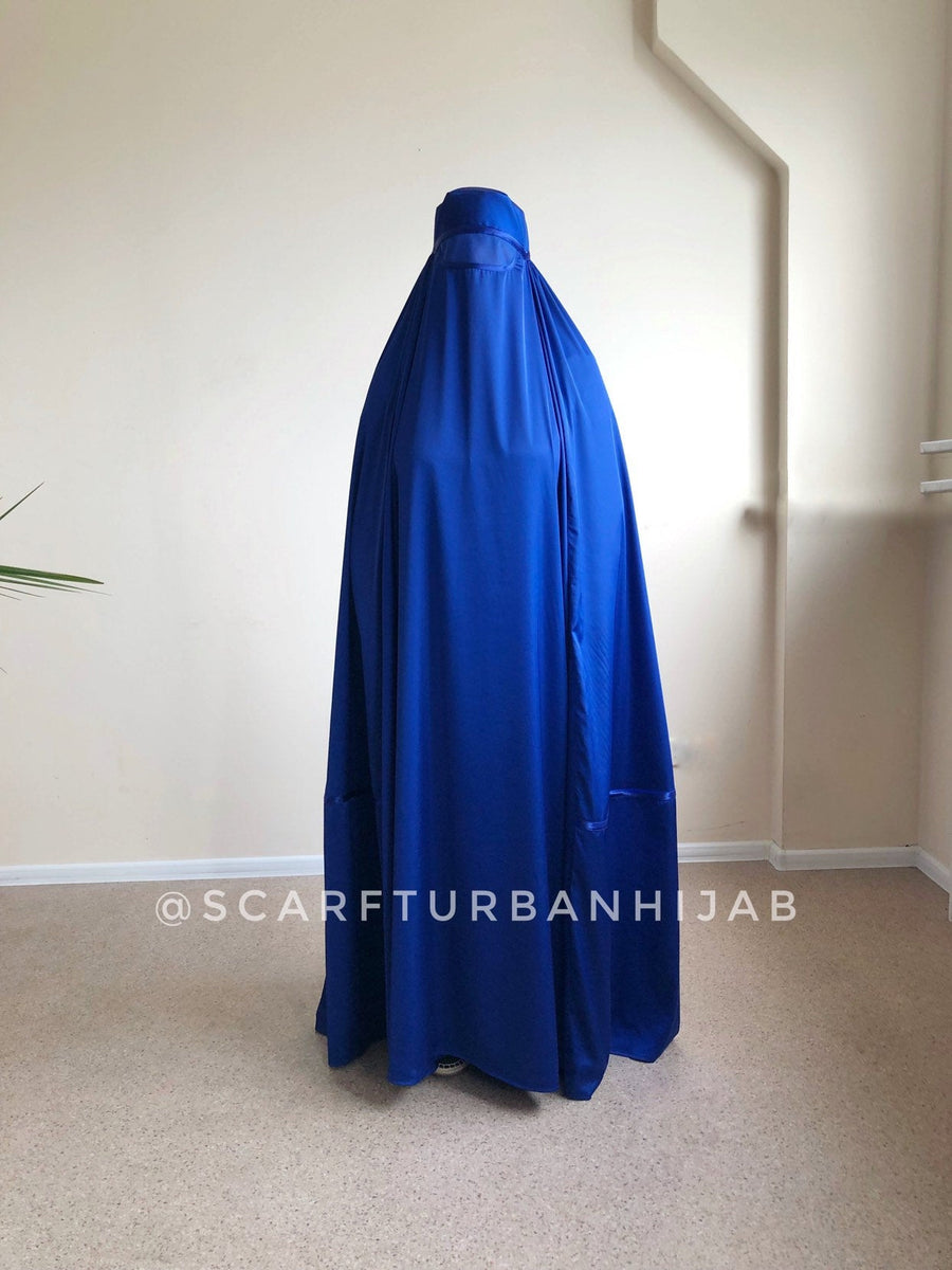 Afghan royal blue silk burqa – ScarfTurbanHijab